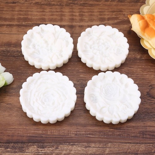 DIY 3D Mooncake Mold Set 150g Or 200g Rose Shaped Patterns Moon Cake ...