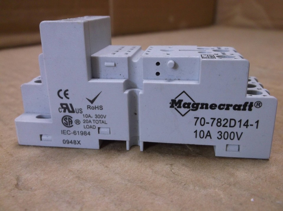 70-782D14-1 Magnecraft DIN Rail Mount 4PDT Relay Socket 70782D141 | eBay UK