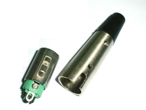 A3F switchcraft XLR Audio Plug 3C Female Cable Mount Metal Body Silver ...