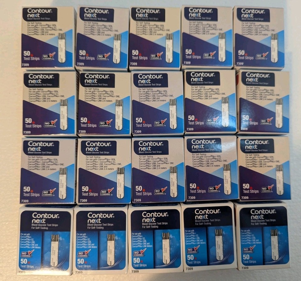 Contour NEXT test strips 20 Boxes - 50 Count Per Box - Most Boxes ...