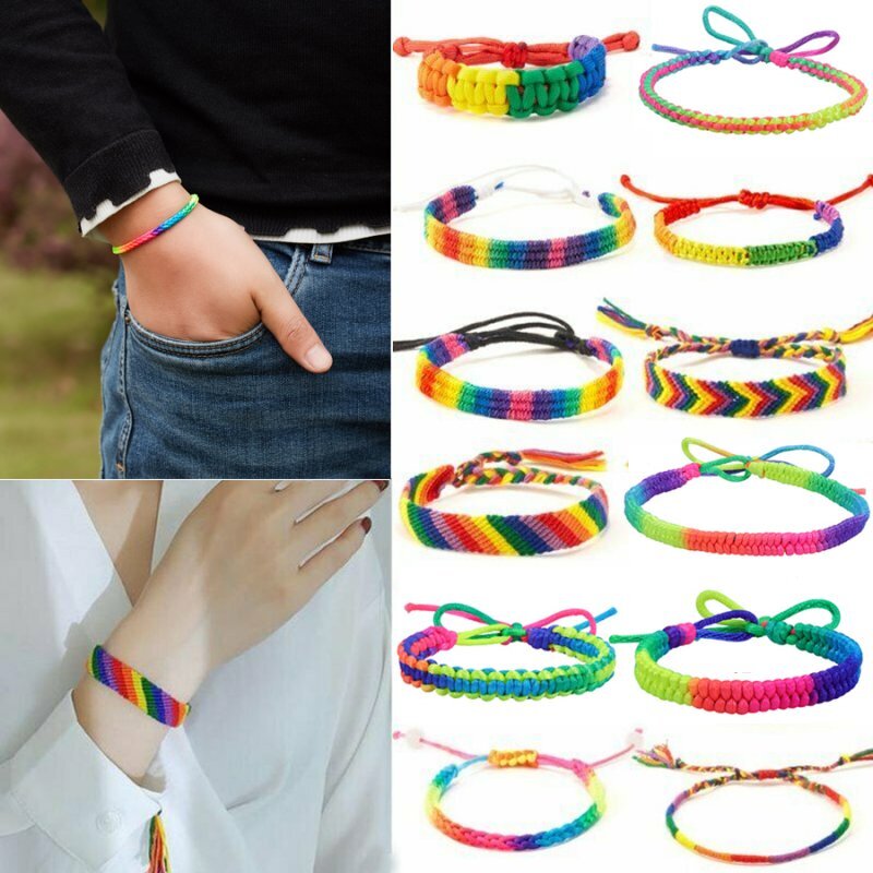Gay Pride LGBT Rainbow Unisex Bracelet Jewelry Lesbian Bisexual Trans ...
