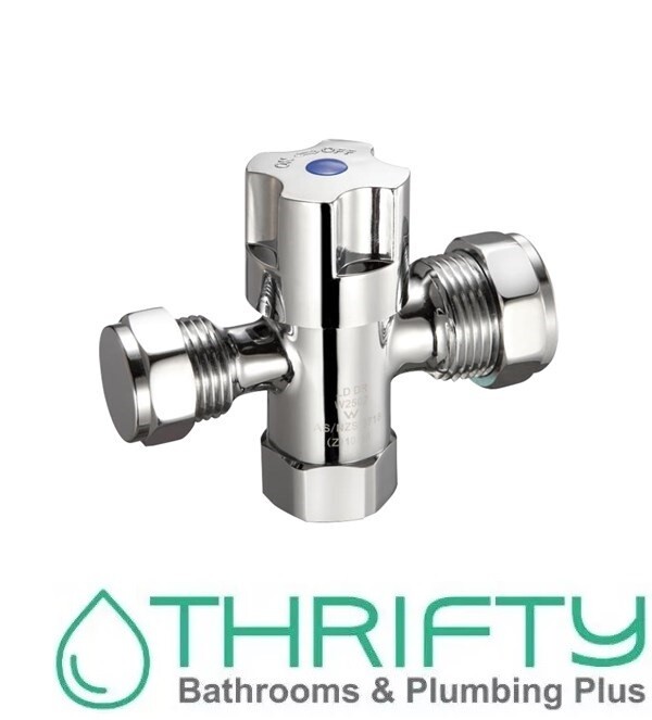 Dual Isolation Tap with 1/2" and 3/4" male thread Tri Tec Female Chrome ...
