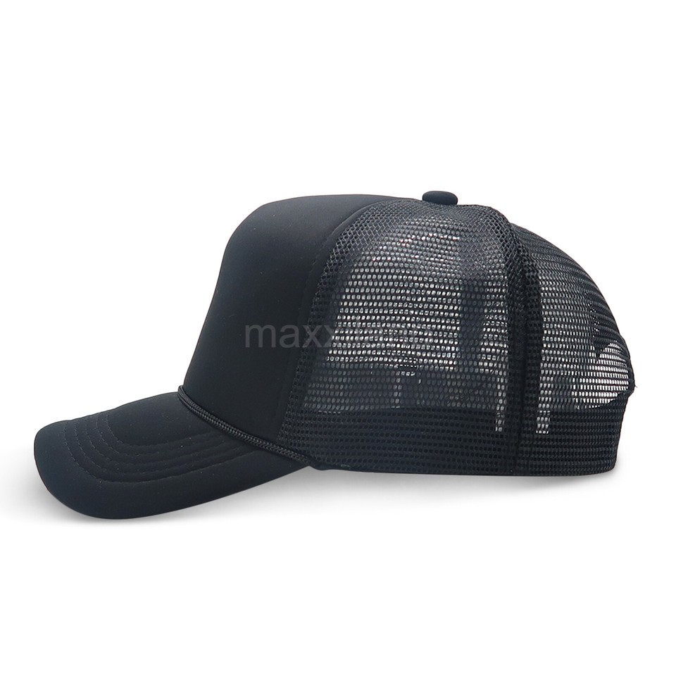 Mens Trucker Hat Mesh Foam Baseball Cap Snapback Adjustable Plain Blank ...