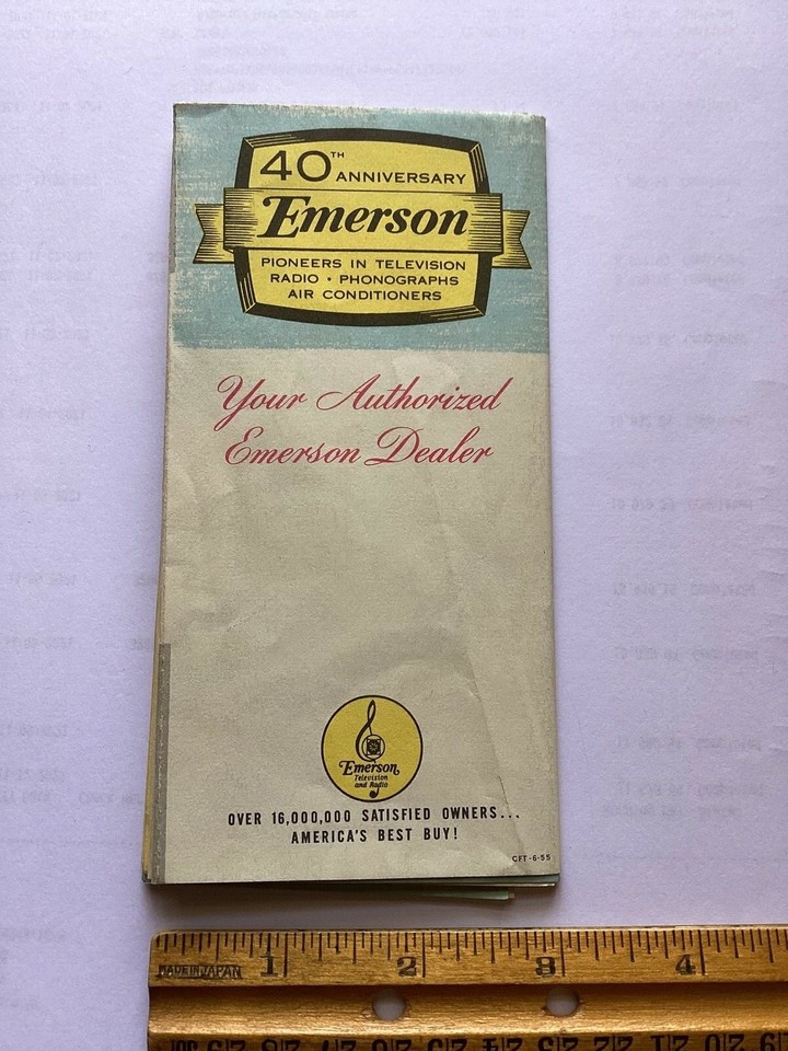 RARE 1956 EMERSON TV TELEVISION SALE COLOR ADVERTISING CATALOGUE ...
