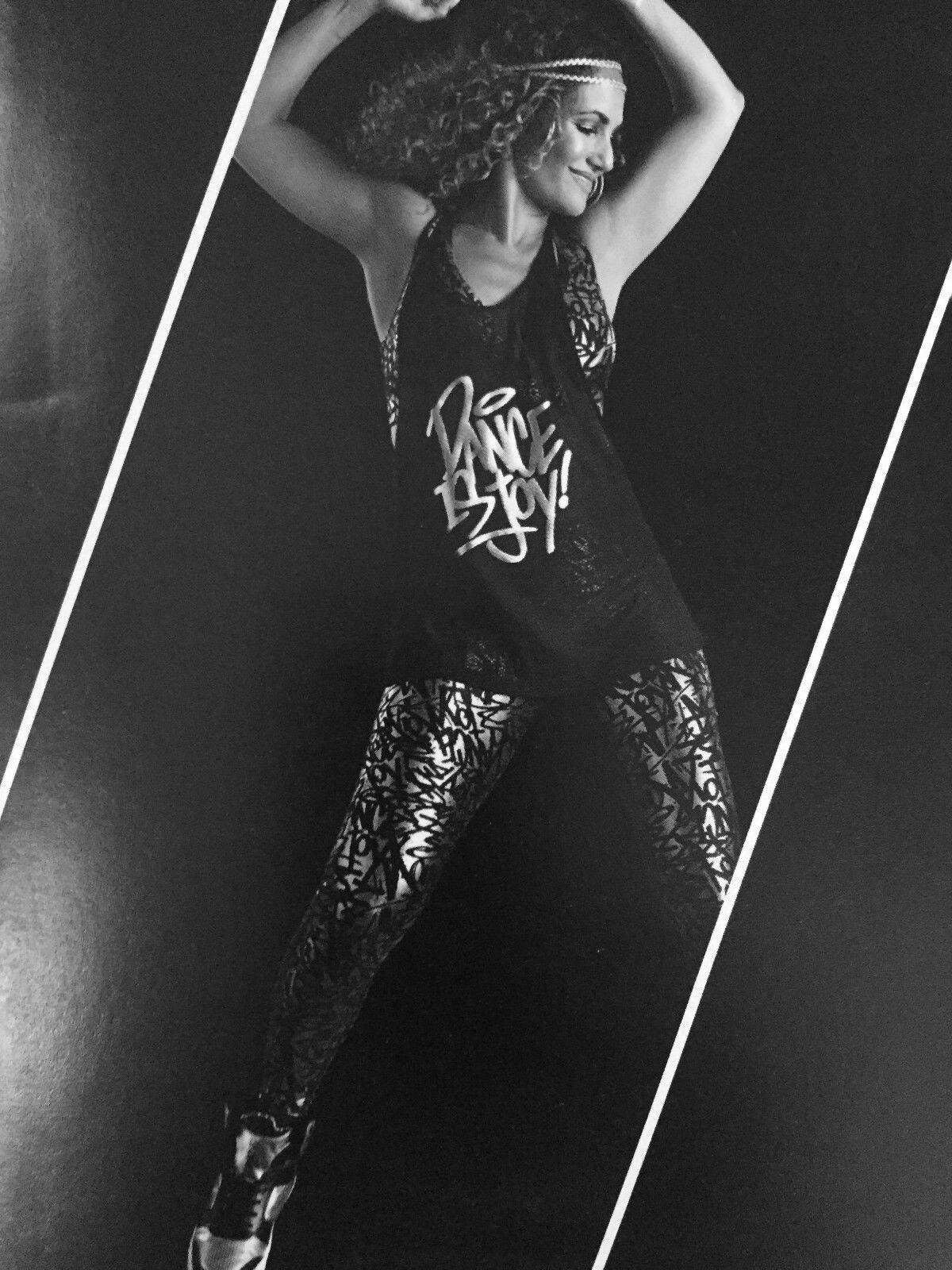 Zumba 2Pc.SET! Find Your Shine SILVER Foil Bra Top XL + Dance is Joy ...