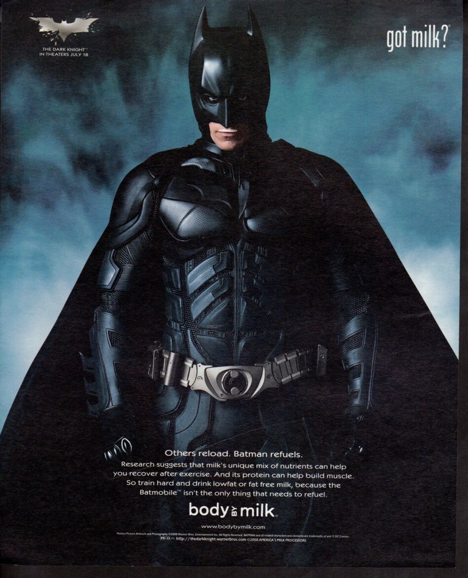 Vintage print advertisement GOT MILK Batman The Dark Knight Christian ...