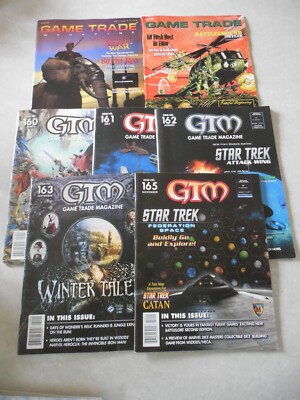 GTM GAME TRADE MAGAZINE, LOT OF 7, #07, 08, 160-163, 165, SABBAT WAR ...