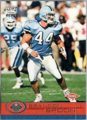 2001 Pacific Brandon Spoon Rookie Card #485 /2500 North Carolina Bills ...