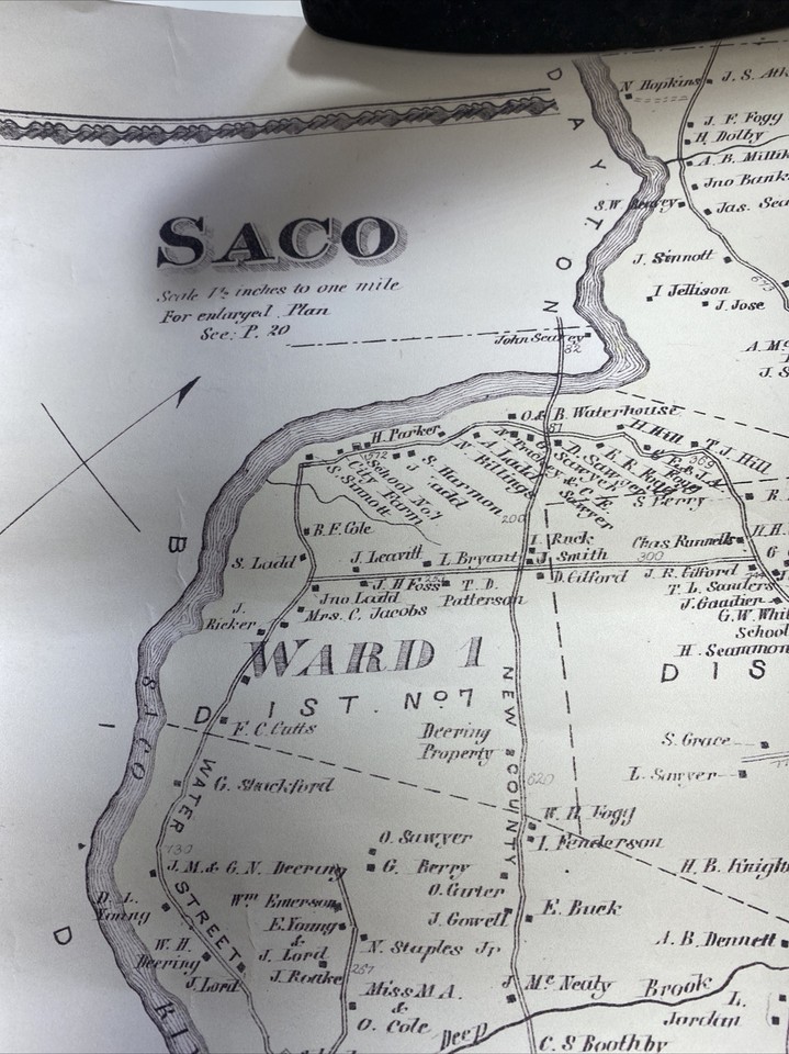 Vintage Geological Survey Map Saco Maine zz | eBay