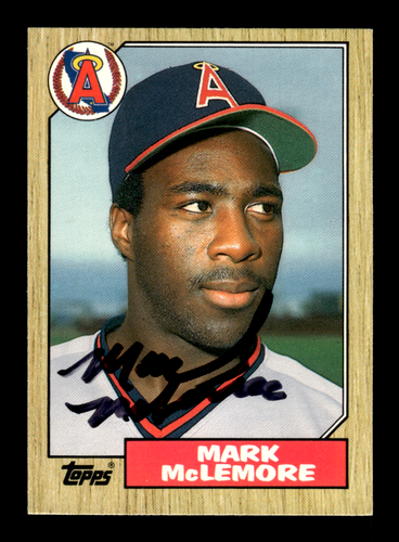 1987 Topps Traded # 75T Mark McLemore Autograph Signed Card California ...