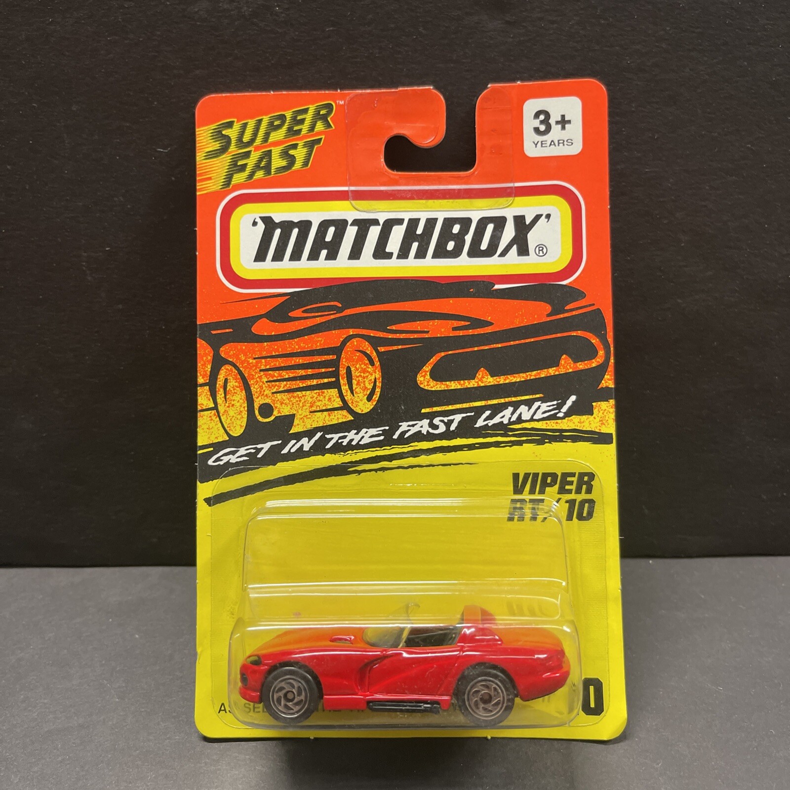 Matchbox Viper RT/10 Red Convertible #10 Die-Cast Metal Super Fast 1994 ...