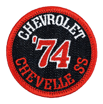 1974 Chevrolet Chevelle SS Embroidered Patch Black/Red Iron-On Sew-On ...