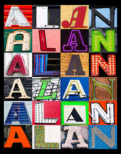 ALAN Name Poster featuring photos of actual sign letters | eBay