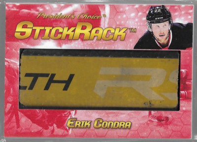 2023 Erik Condra President's Choice StickRack Game-Used Stick #'d 2/5 ...