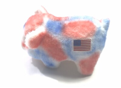 Pig Toy Walks Squeals Battery Operated Red White Blue American Flag 7 ...