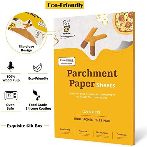 200pcs 9x13 Inch Heavy Duty Unbleached Parchment Paper Parchment Paper ...