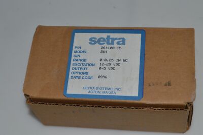 ^^ SETRA MODEL 264 - DIFFERENTIAL PRESSURE TRANSDUCER - 264100-15 -NEW ...