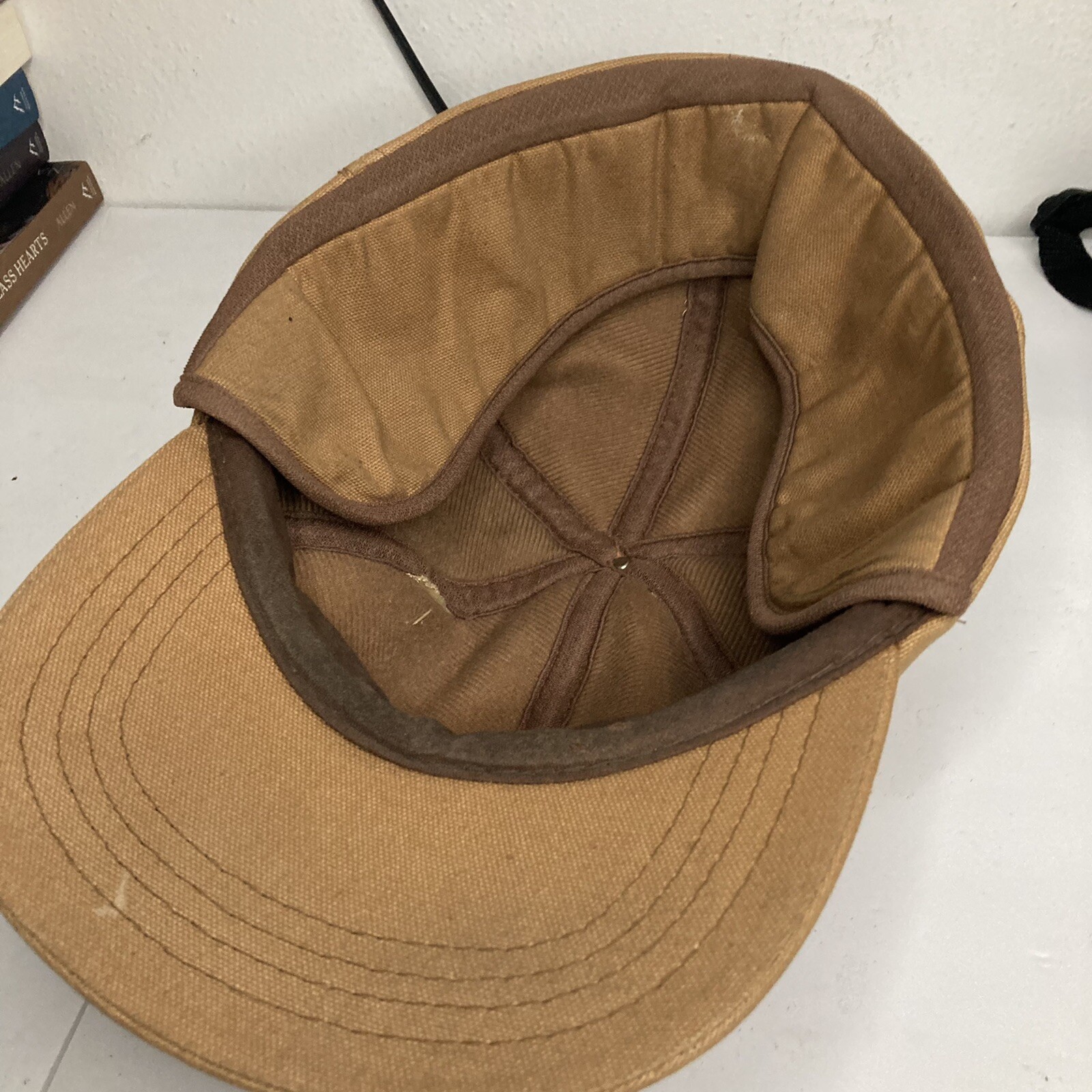 Vintage Dickies Canvas Hunting Hat Cap Ear Flap Insulated Brown ...