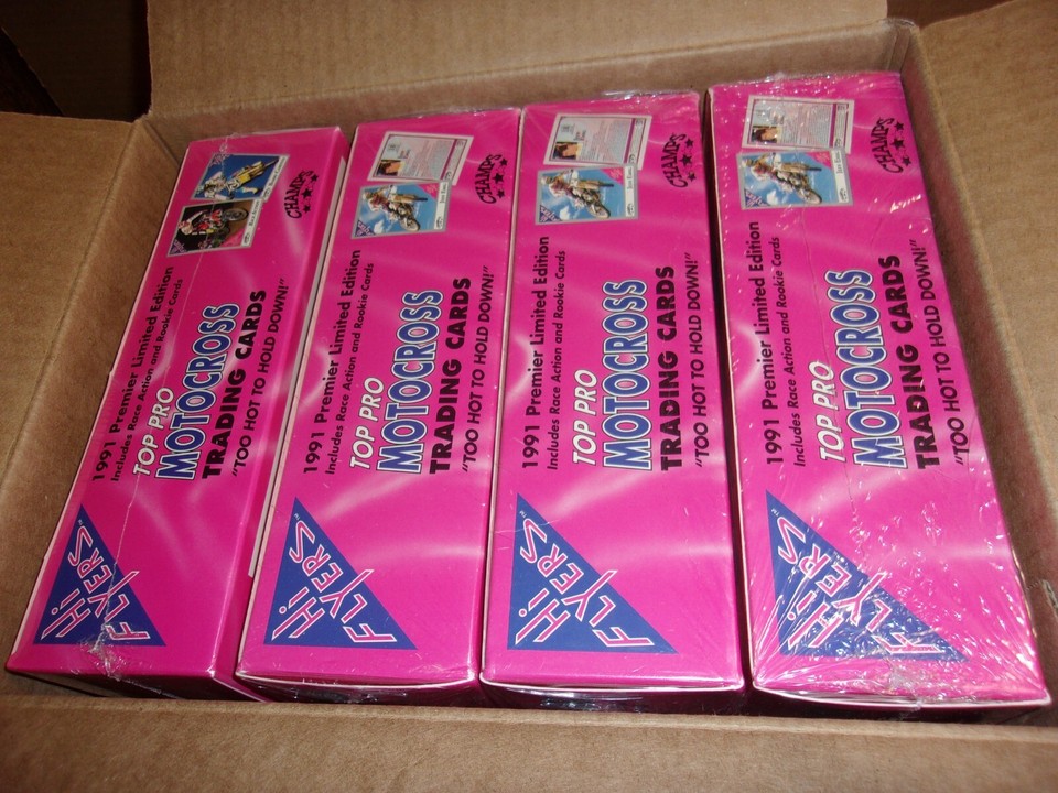 Case of 4 Champs Motocross Trading Cards Lrg Boxes 36 Packs eac Top Pro ...