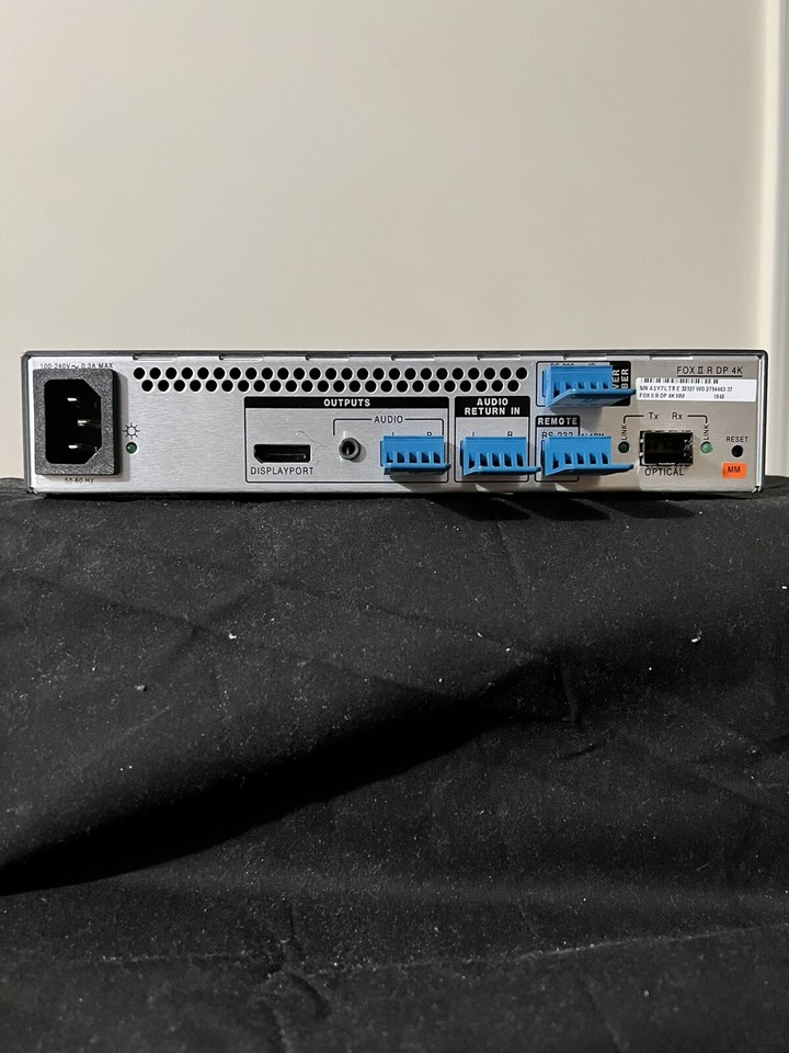 Extron FOX II R DP 4KFiber Optic Receiver Multi-Channel Audio, RS-232 ...