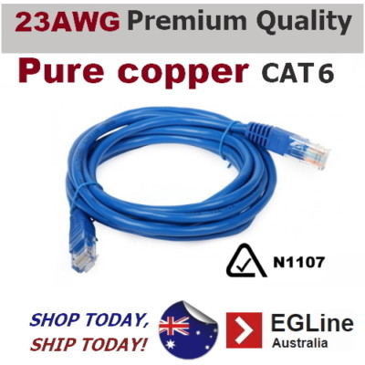 30M Cat6 Ethernet Cable LAN Patch Leads Network Cable 23AWG ACMA ...