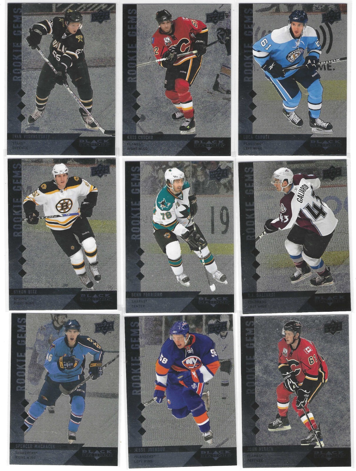 2009-10 Upper Deck Black Diamond ROOKIE GEMS Lot of 15 RC Cards ...