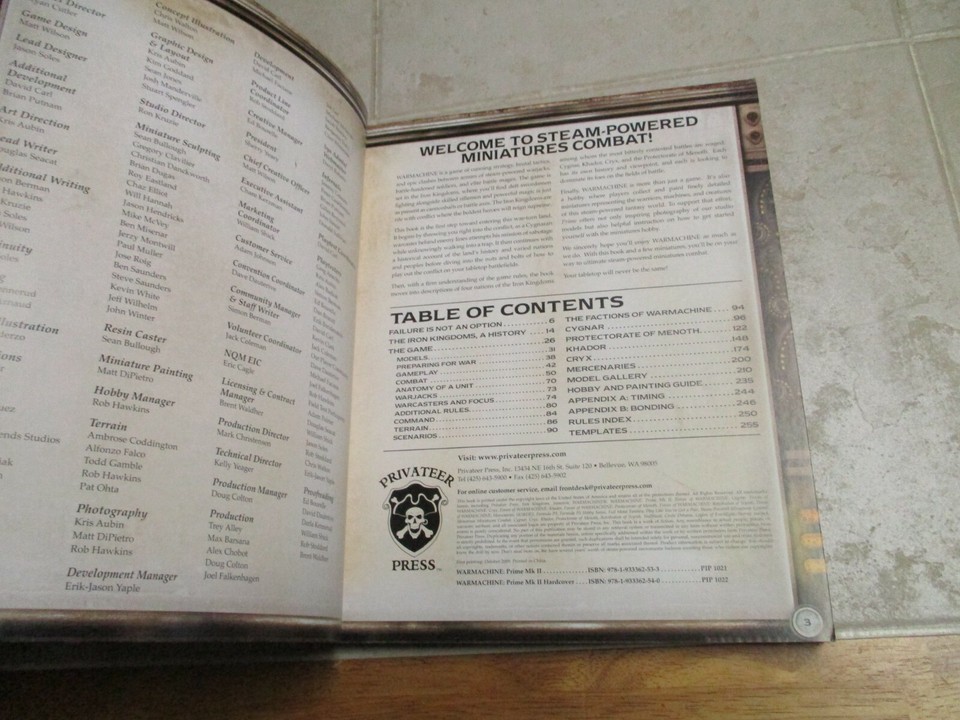 Warmachine Prime MKII Privateer Press PIP 1021 PB Book Rulebook 2009 ...