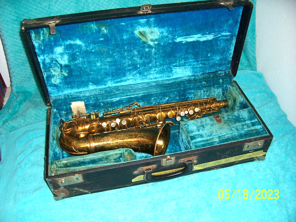CG Conn 1933 Alto Lady face 6M Rare saxophone transitional sax tech ...