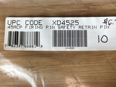 Lot of 10 New Factory Springfield XD 45ACP Firing Pin Safety Retaining ...