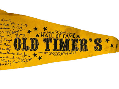 Vintage Rare Baseball Legends Hall Of Fame Old Timer's Felt Pennant ...