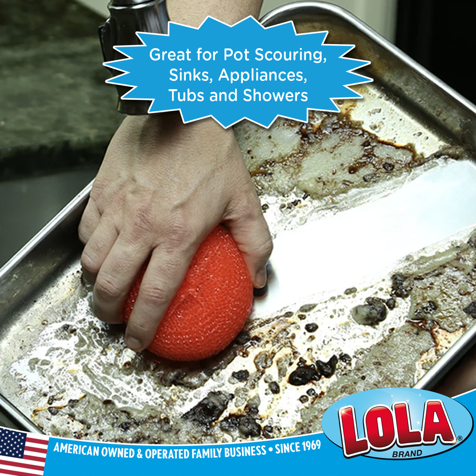 Plastic Mesh Scouring Pads 3 Pk Non-Scratch for Dishes Assorted Colors ...