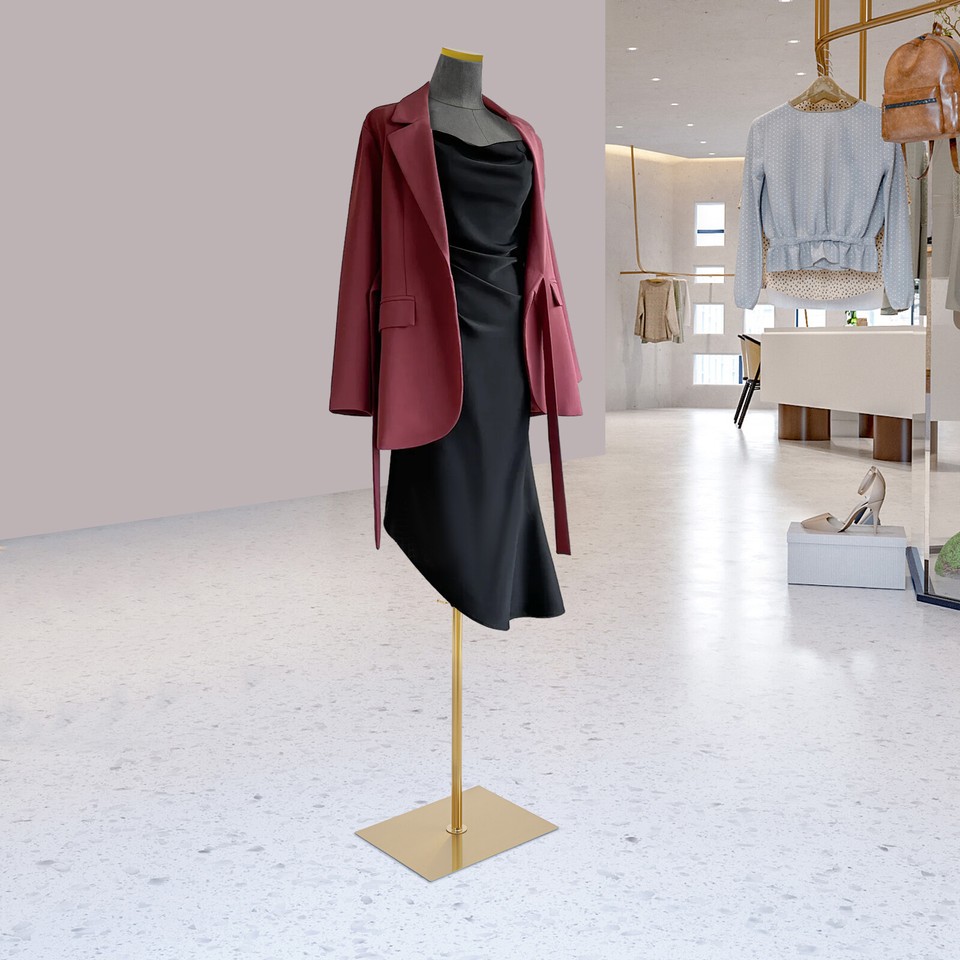 Female Mannequin Torso Dress Form Manikin Body with Wooden Tripod Base ...