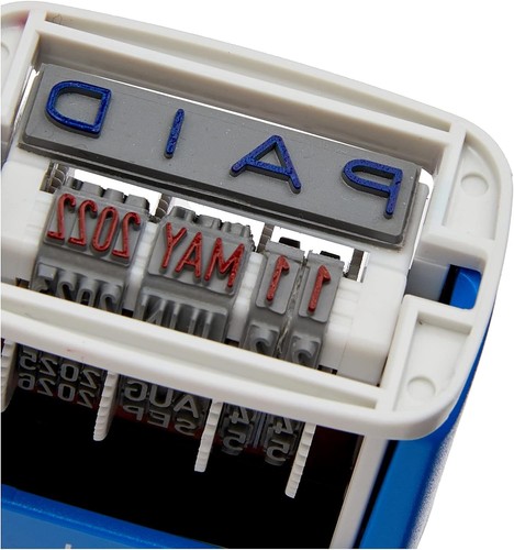 Colop S160-L2 Mini Text Dater Stamp PAID 12 Years Self-Inking Imprint ...