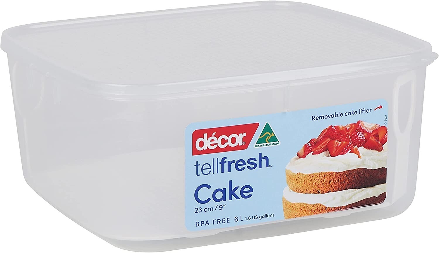 NEW Cake Storage Box with Lifter for 23cm Cake, Square, Clear, 6L AU | eBay