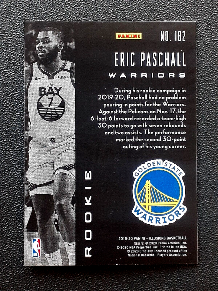 ERIC PASCHALL RC 2019-20 PANINI ILLUSIONS 19-20 #182 67640 | eBay