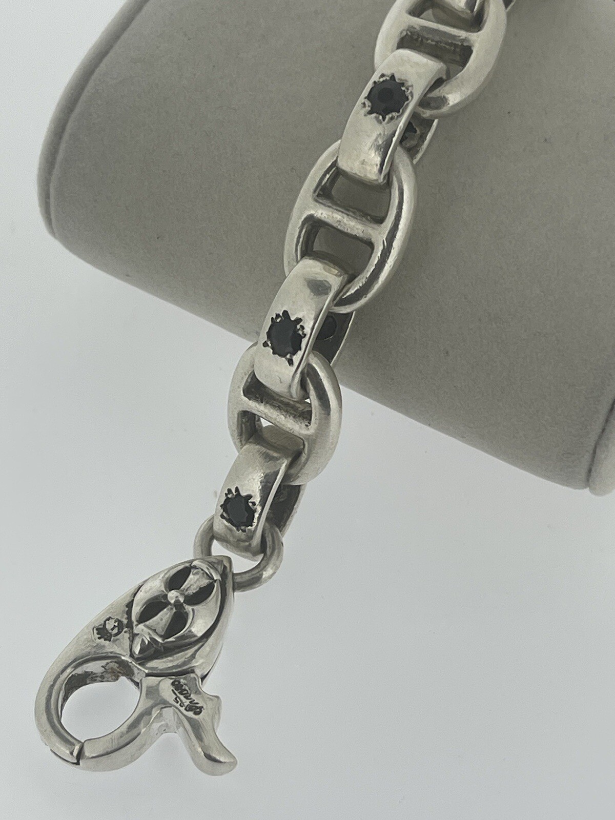 Lazaro Soho Sterling Silver Sapphires Bikers Heavy Ch… - Gem