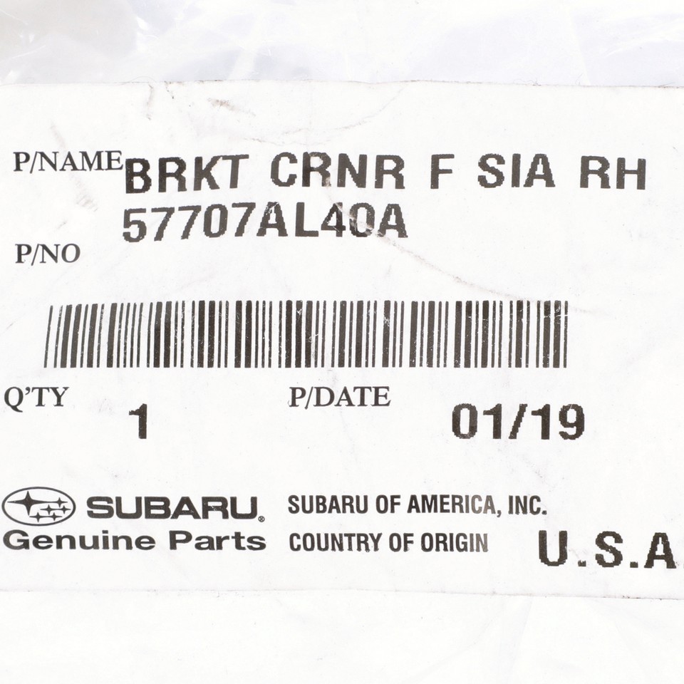 OEM NEW 18-19 Subaru Legacy Outback Front Right Bumper Corner Bracket ...