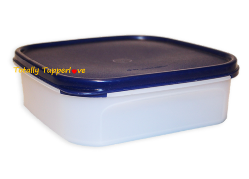 Tupperware Modular Mates #1 Square 5 Cups Sheer & Dark Blue Vintage NEW ...