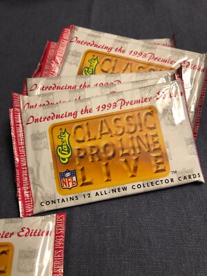 1993 NFL Classic Proline Live, sealed 12 card Pack | eBay