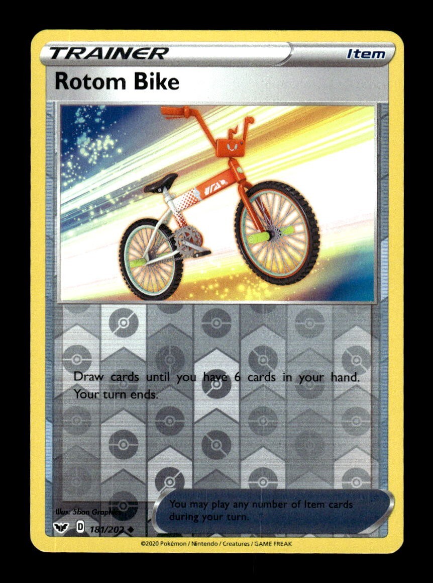 Pokemon Sword & Shield Base Set ROTOM BIKE 181/202 Reverse Holo | eBay