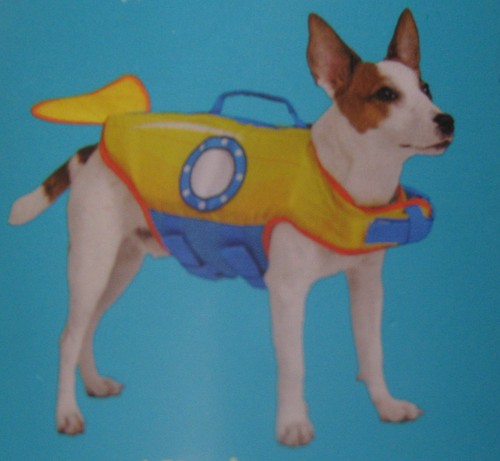 NWT Small Dog Pet Flotation Aid Vest Yellow Fish Heart To Tail Lift ...