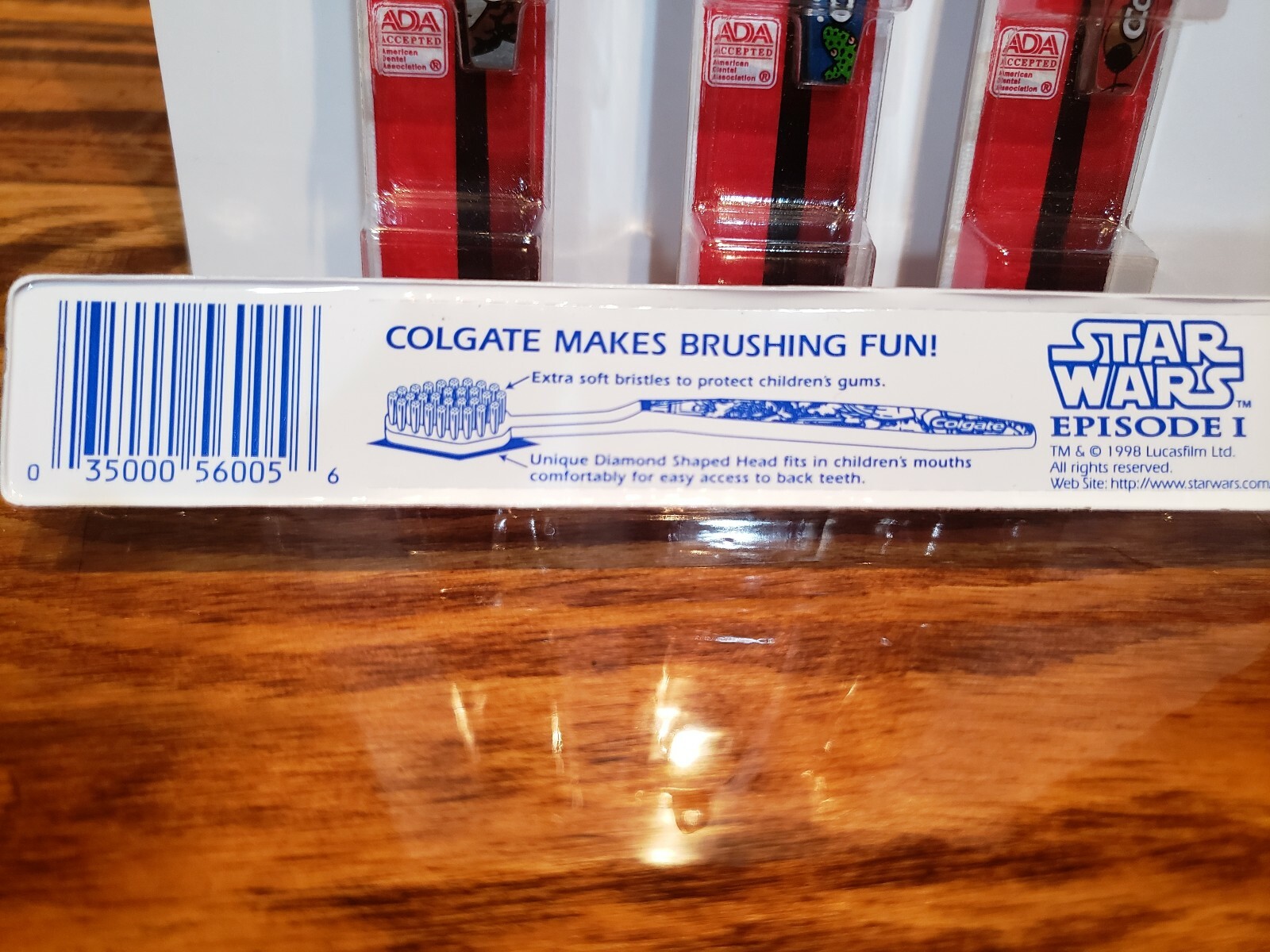 1998 COLGATE STAR WARS EPISODE 1 TOOTHBRUSHES set of 4 - MInt Condition ...