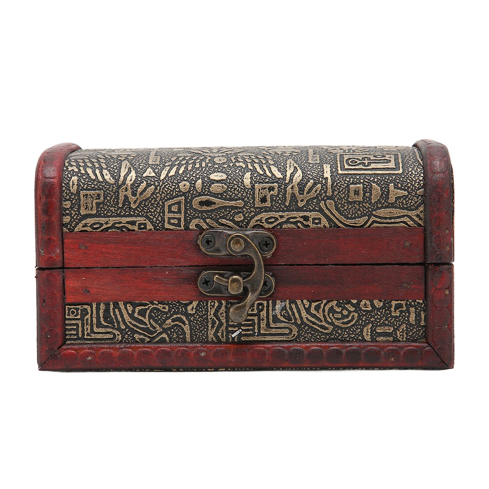 Vintage Wooden Storage Box Decorative Treasure Jewelry Chest Box Treasure Chest | eBay
