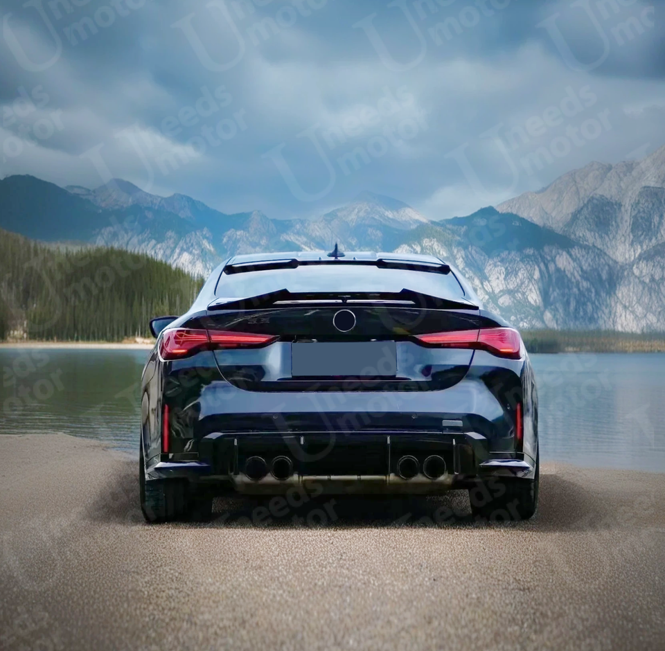 FIT 2021-2025 BMW G22 430i M440i G82 Gloss Black Rear Trunk Spoiler ...