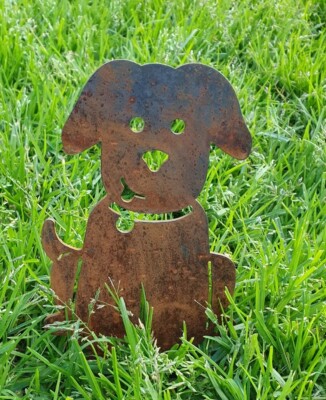 Rusty dog - Steel Garden Art | eBay Australia