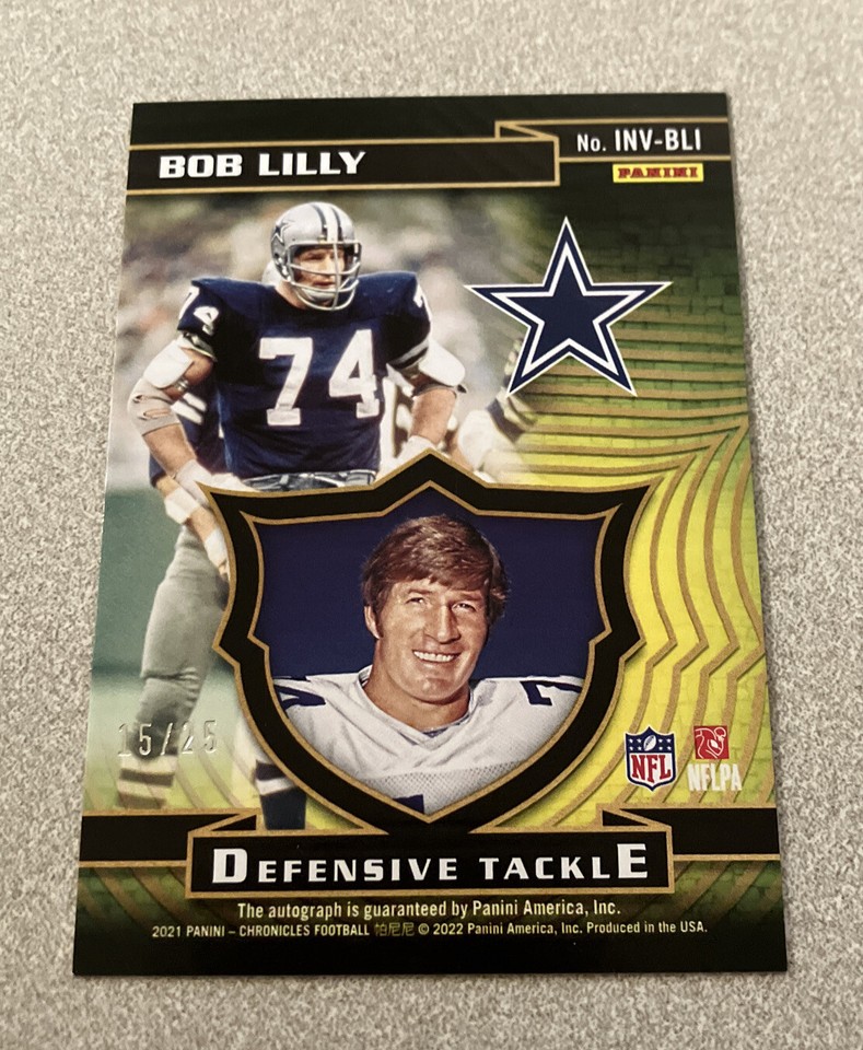 2021 Panini Chronicles Invicible Auto #INV-BLI Bob Lilly Cowboys /25 | eBay