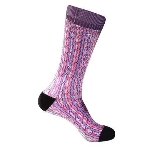 STEVEN LAND Cachemire Sublimation Motif Violet Multi Coton Nylon ...