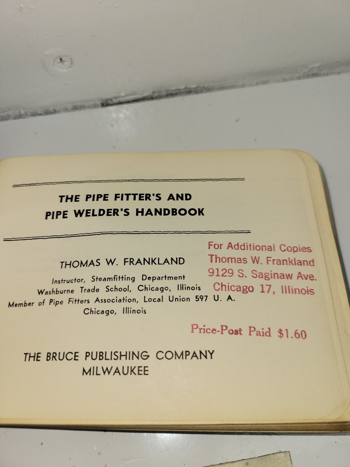 Pipe Fitter's and Welder's Handbook Thomas Frankland 1955 Mcgraw Hill ...
