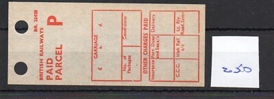 British Railways - BR - Luggage Label (250) - paid parcel | eBay UK