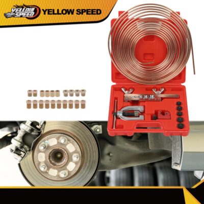 Brake Line Pipe Repair Kit 3/16 25FT Copper Pipe Flaring Tool + 20 Nuts ...